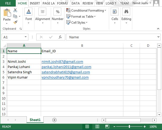Connectivity of Excel 2013 to ASP.Net Web Application